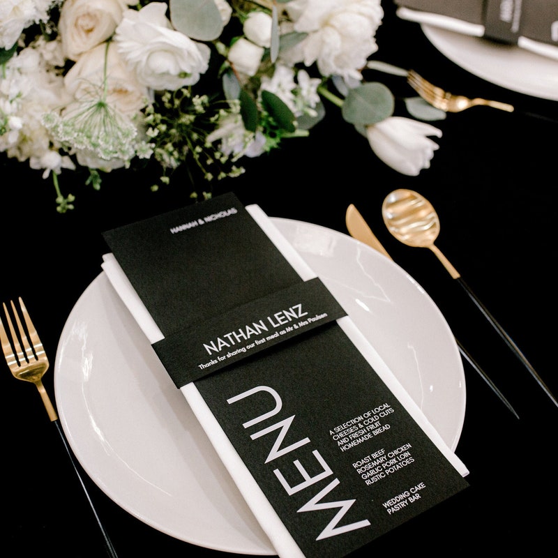 Custom Wedding Menus - Etsy