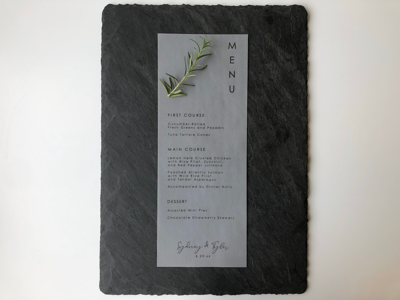 Modern Minimalist Vellum Wedding Menus, Vellum Menu Card, Printed Menus ...