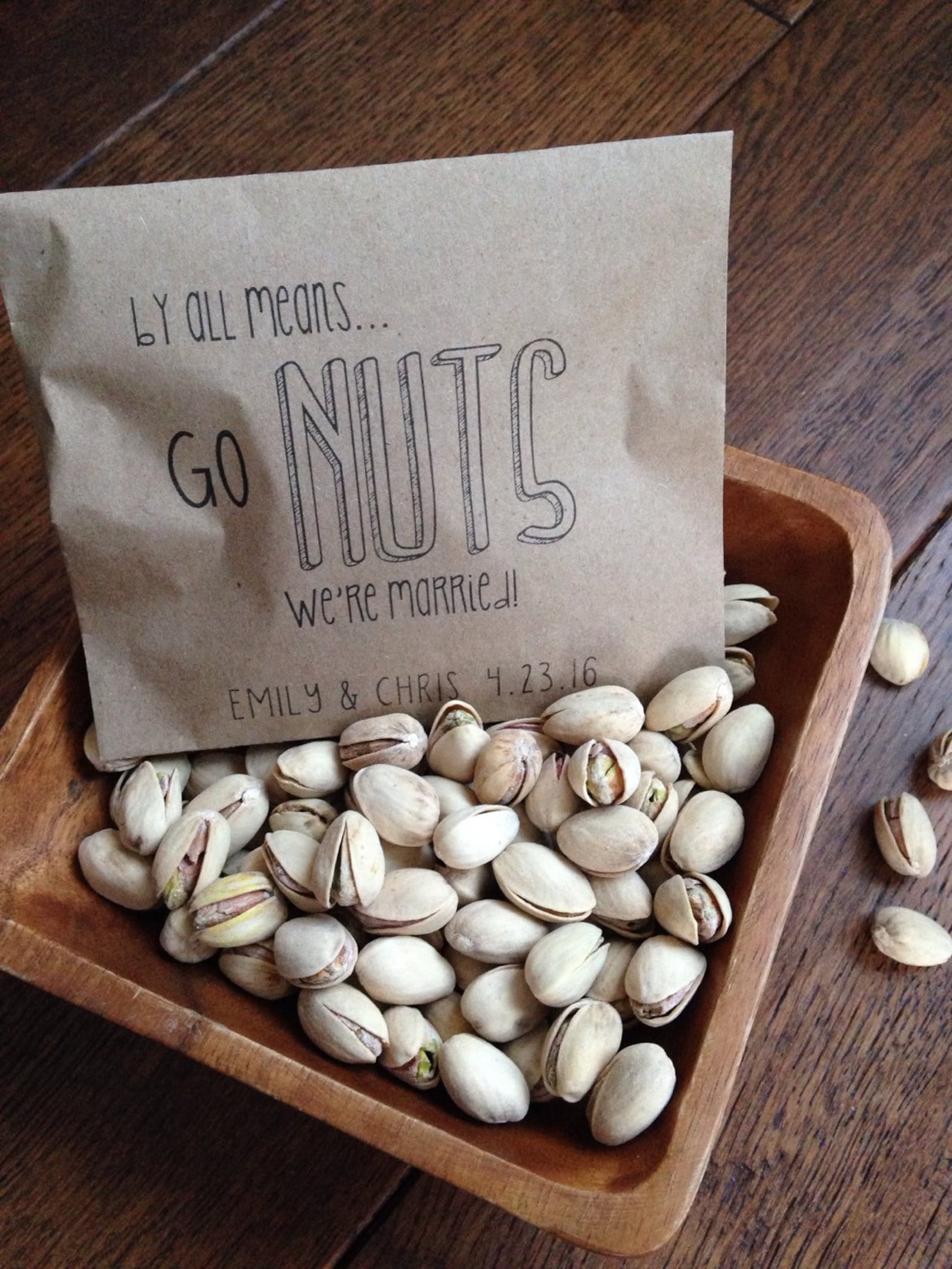 Go Nuts Wedding Favor Bag Pistachio Favors Candied Nuts - Etsy