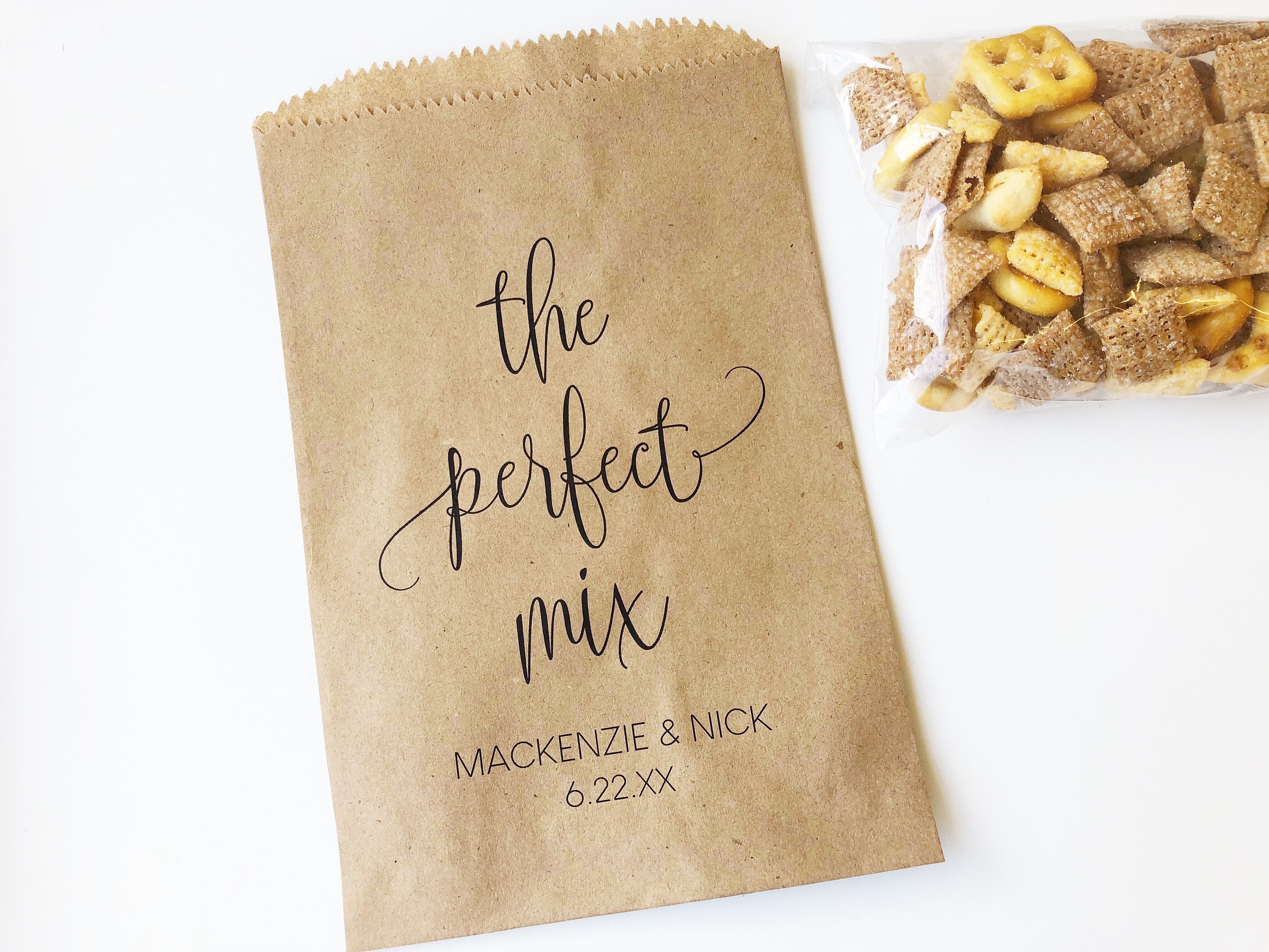 Wedding Trail Mix Snack Bar Buffet Bags, Favor Bags, Candy Bar Bags ...