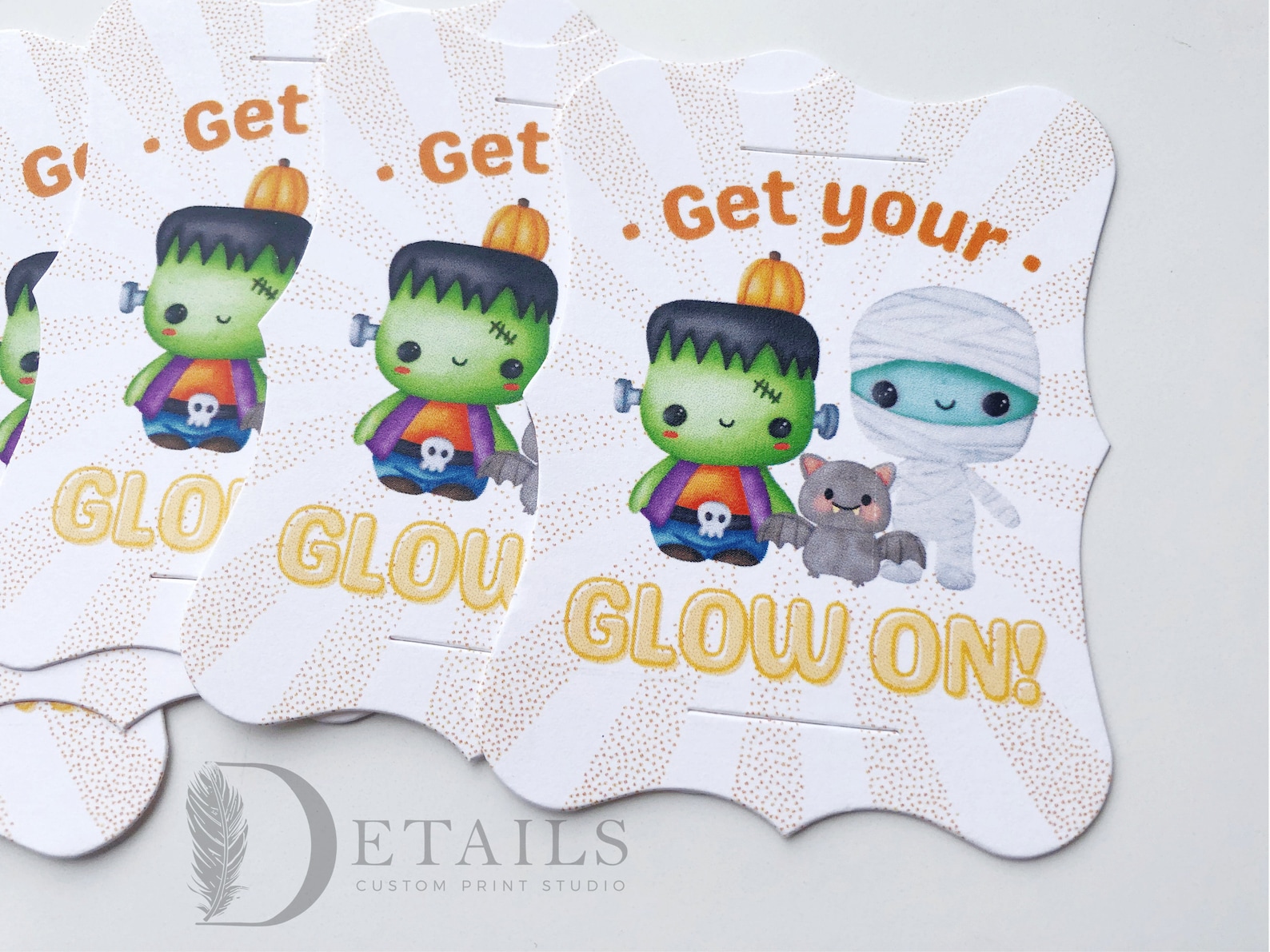 Glow Stick Favor Tags, Halloween Favor Tags, Halloween Teacher or ...