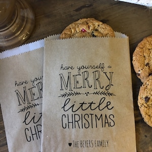 Christmas Gift Bakery Bags, Christmas Party Favor, Waxed Cookie Bags ...