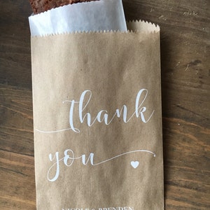 Wedding Thank You Bags, Thank You Rustic Candy Buffet Sacks, Custom ...