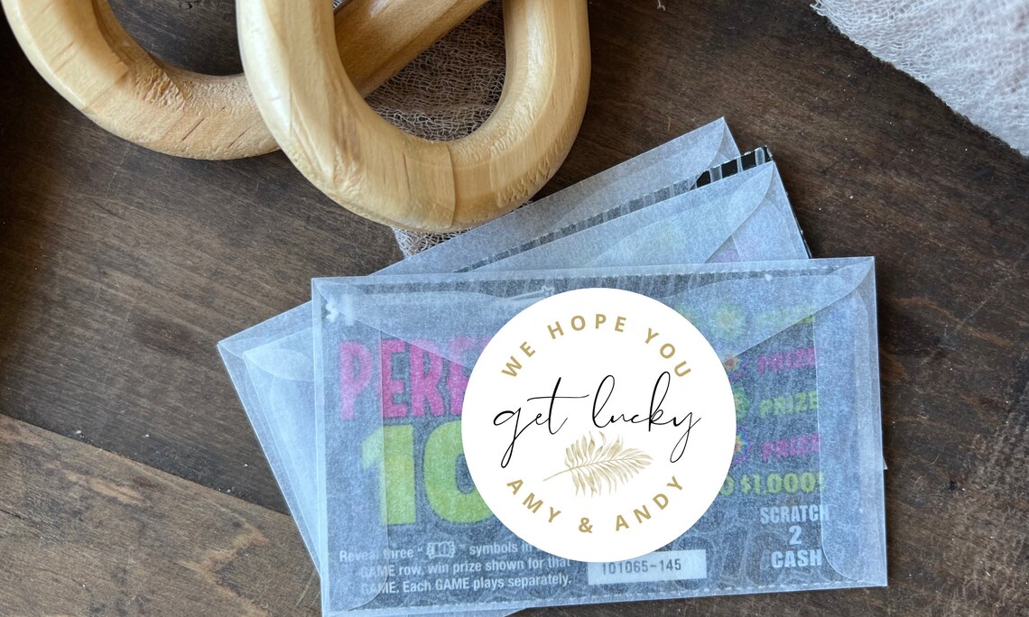 We Hope You Get Lucky Tonight Lottery Ticket Favor Stickers - Etsy