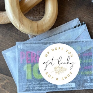 We Hope You Get Lucky Tonight Lottery Ticket Favor Stickers, Scratch ...