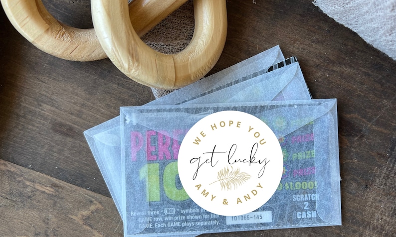 We Hope You Get Lucky Tonight Lottery Ticket Favor Stickers - Etsy