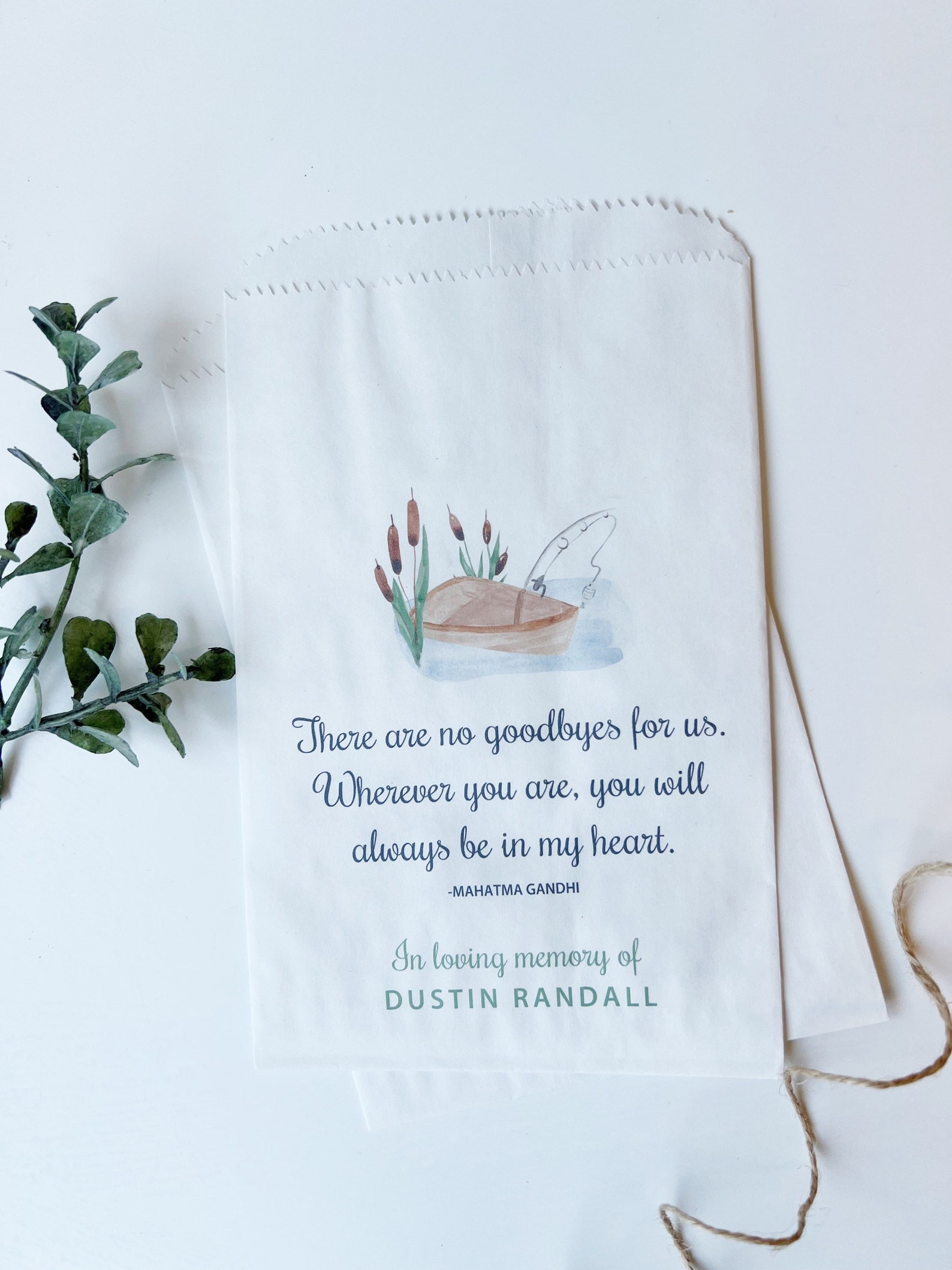 Memorial Gift Bags Personalized Memorial Gift Bags Funeral - Etsy