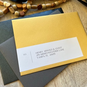 Printed Wrap Around Address Labels for Your Wedding Invitations, 8x2 ...