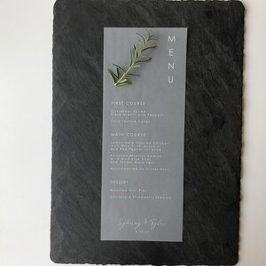 Modern Minimalist Vellum Wedding Menus, Vellum Menu Card, Printed Menus ...