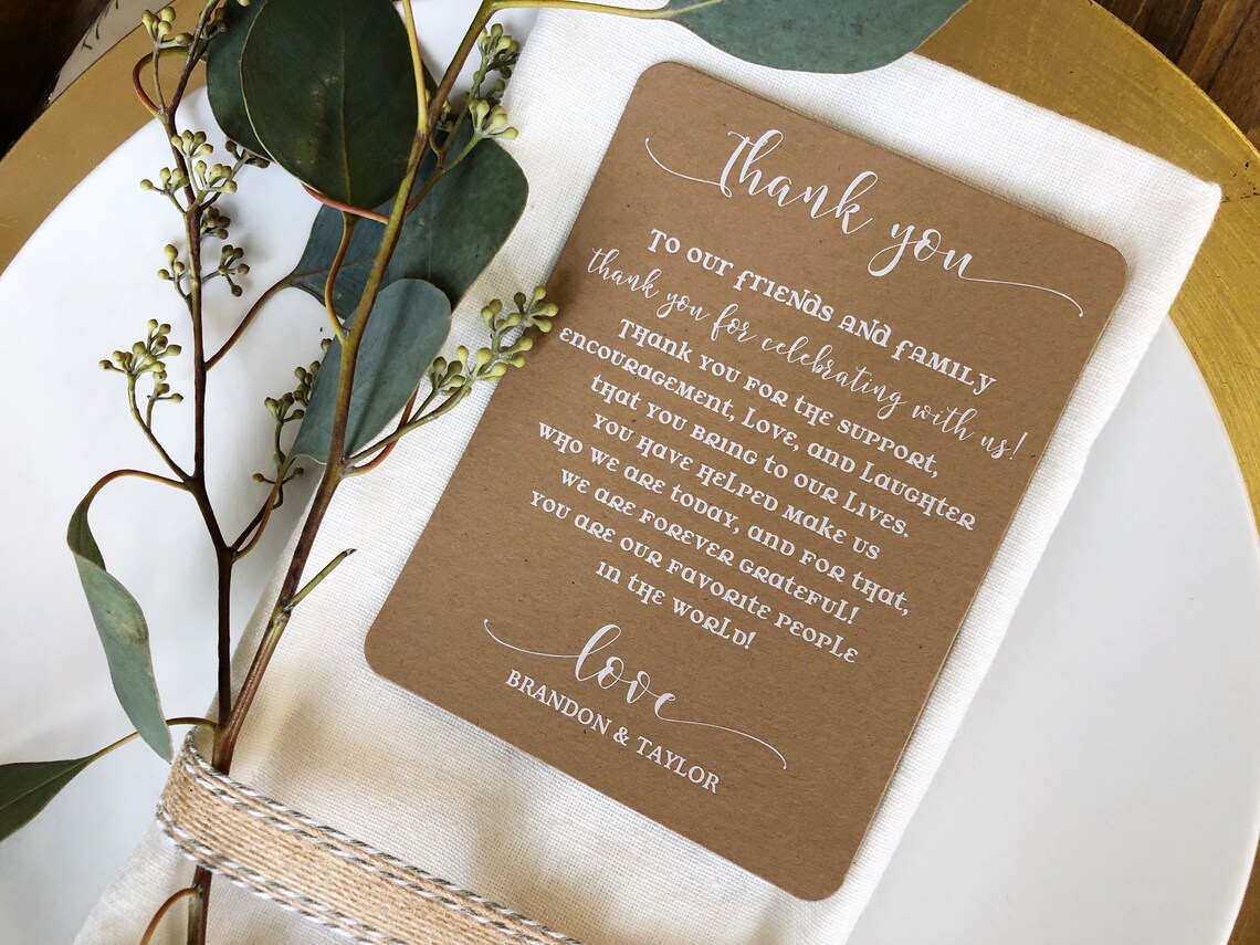Storybook Wedding Reception Thank You Cards Custom Reception - Etsy