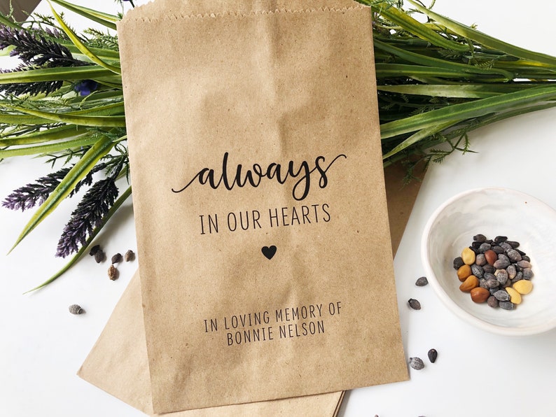 Personalized Memorial Seed Bags (unfilled) - 25 Pk - Etsy