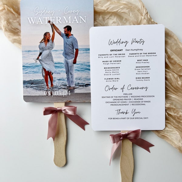 Wedding Program Fan - Etsy