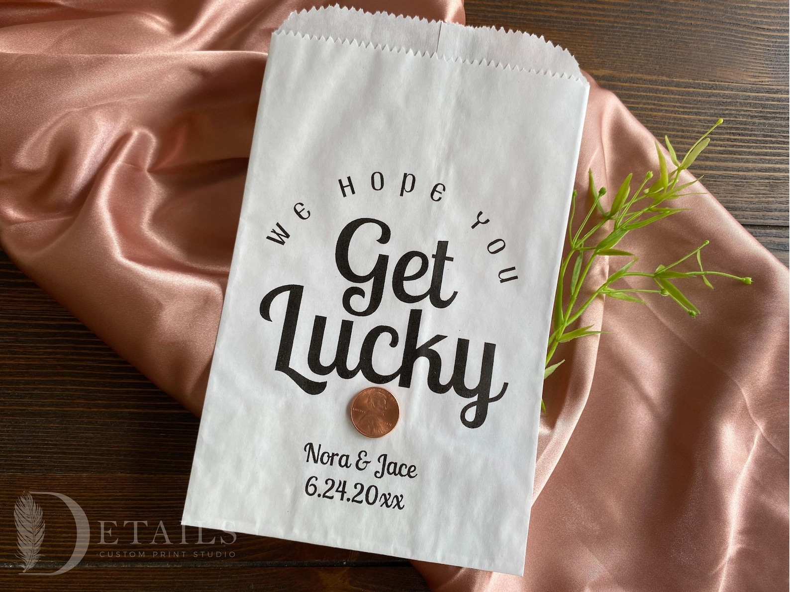 Personalized Lottery Ticket Bags, Scratch Ticket Wedding Favor Bags ...