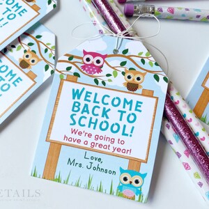 Welcome Back to School Gift Tags, Student Gift Tags, First Day of ...