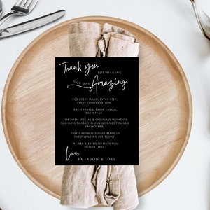 Amazing Day Wedding Reception Thank You Cards, Personalized and Printed ...