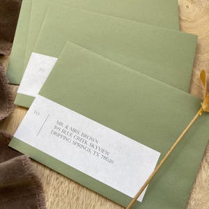 Printed Wrap Around Address Labels for Your Wedding Invitations, 8x2 ...