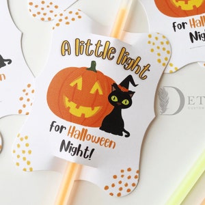 Glow Stick Favor Tags, Halloween Favor Tags, Halloween Teacher or ...