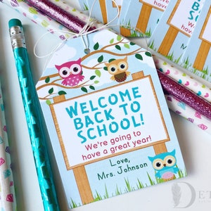 Welcome Back to School Gift Tags, Student Gift Tags, First Day of ...