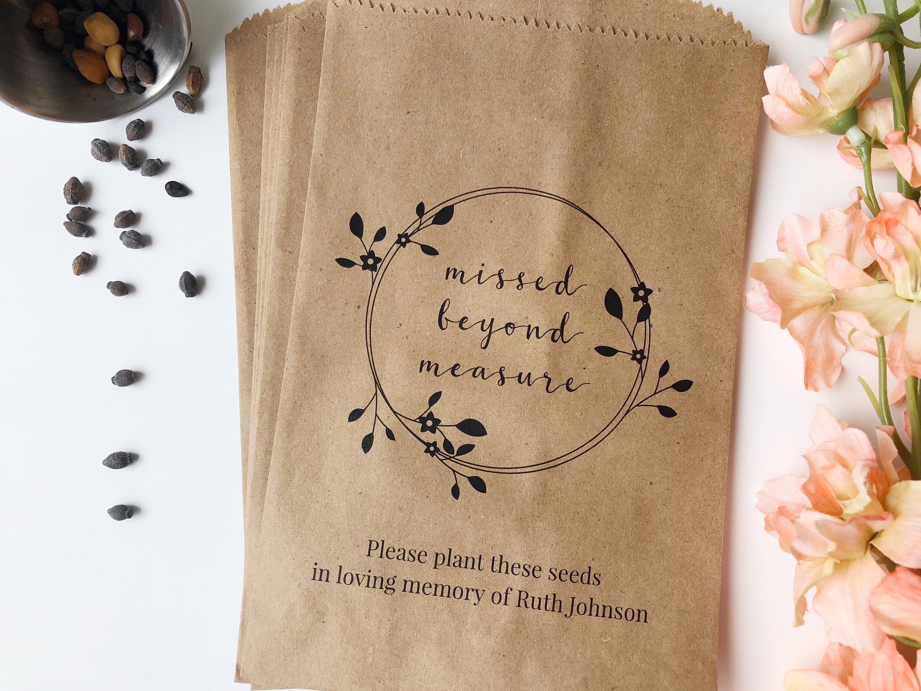 Memorial Gift Bags, Funeral Favors, Celebration of Life, Condolence ...