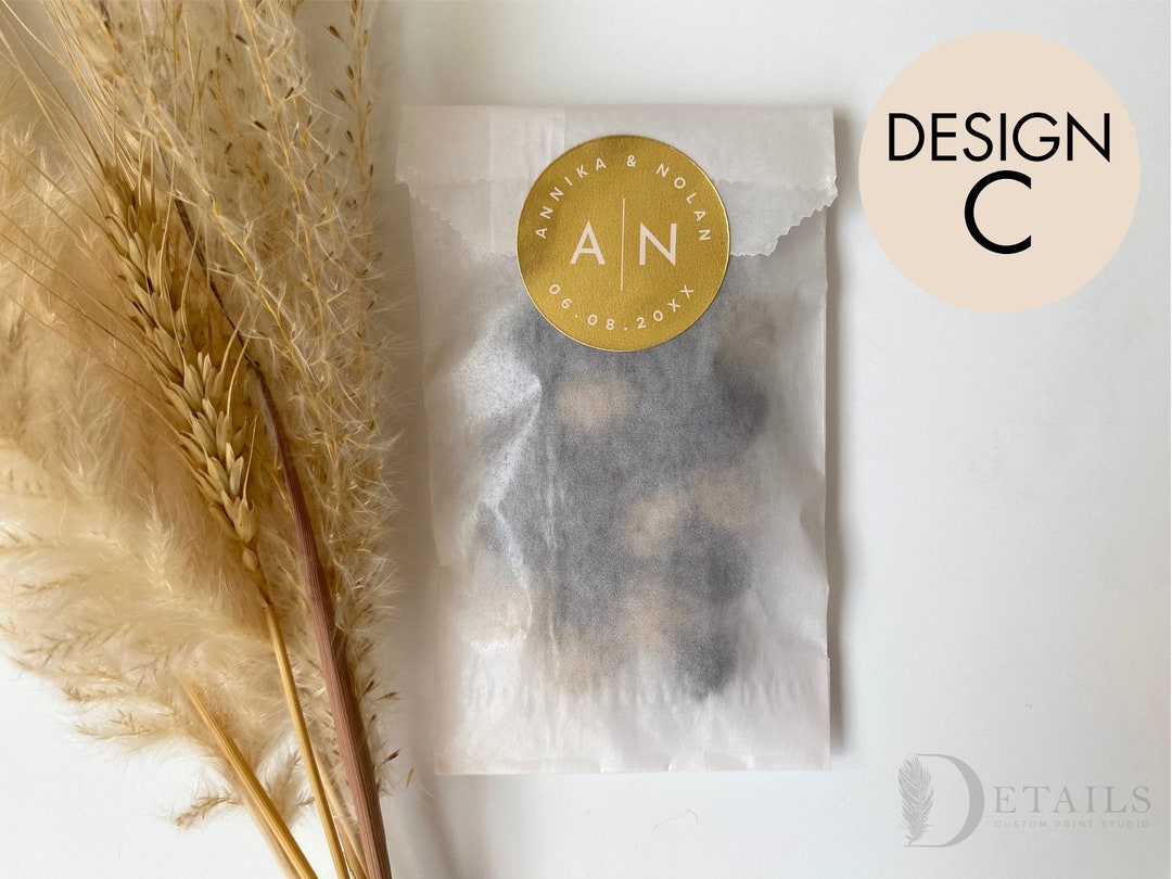 Gold Foil Wedding Stickers, 1.5inch, Gold Metallic Sticker Labels ...