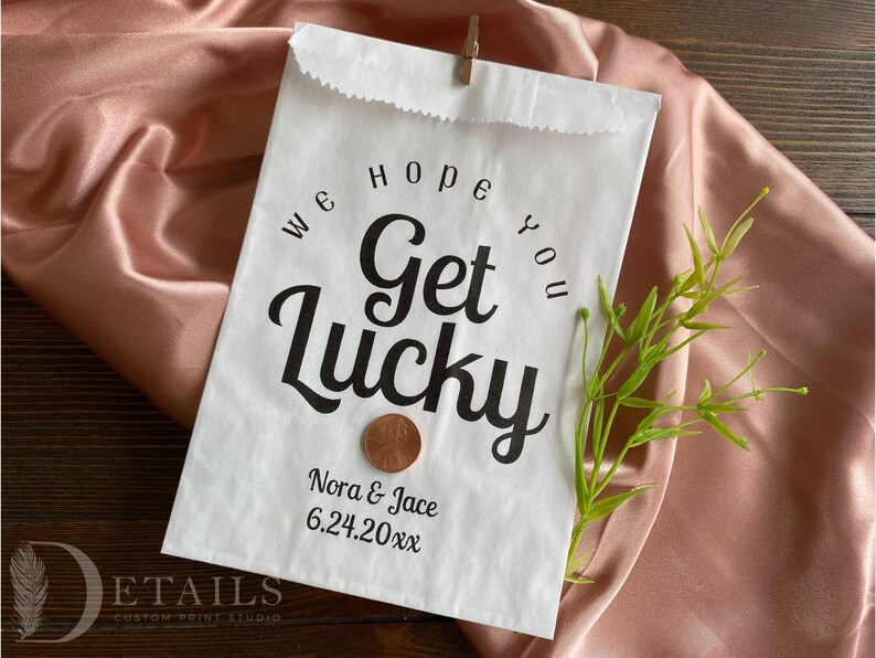 Personalized Lottery Ticket Bags, Scratch Ticket Wedding Favor Bags ...