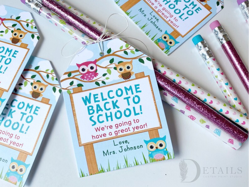Welcome Back to School Gift Tags, Student Gift Tags, First Day of ...