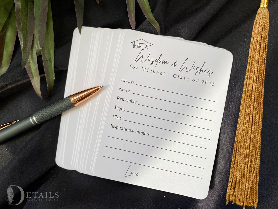 Printed Graduation Advice Cards | Advice and Well Wishes for the ...