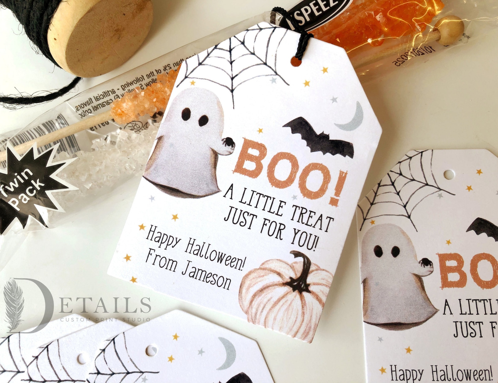 Halloween Favor Tags Boo Gift Tags Costume Party Trick or - Etsy