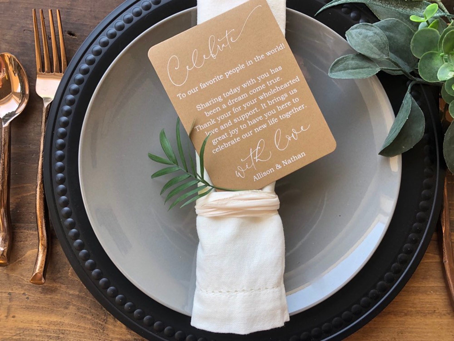 Storybook Wedding Reception Thank You Cards Celebration | Etsy