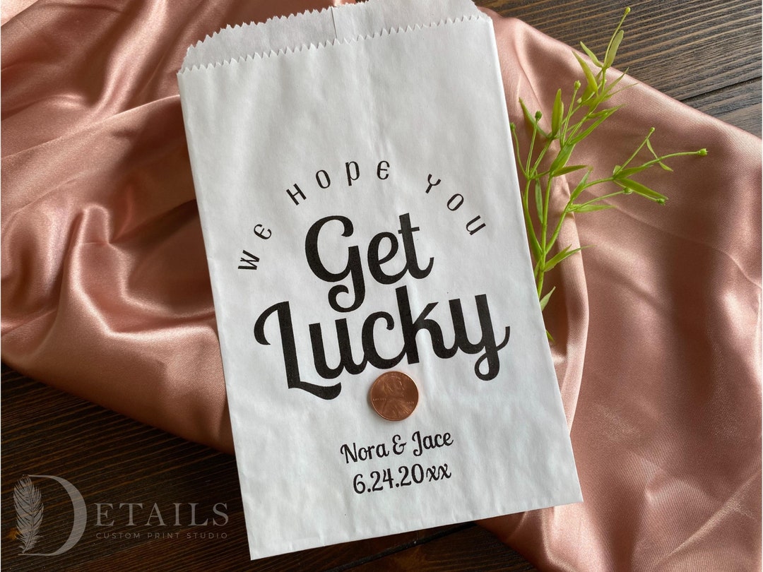 Personalized Lottery Ticket Bags, Scratch Ticket Wedding Favor Bags ...