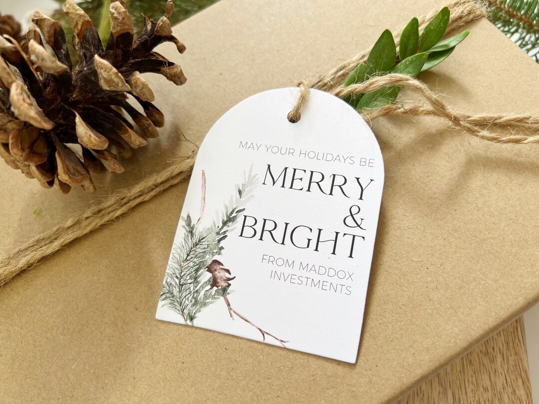 Rustic Christmas Gift Tags, Personalized and Printed for You, Sold in ...