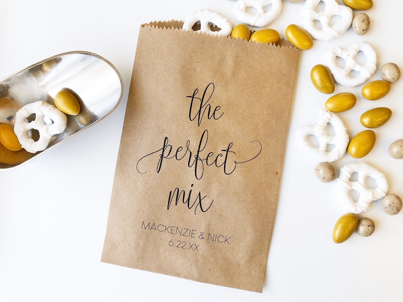 Wedding Trail Mix Snack Bar Buffet Bags, Favor Bags, Candy Bar Bags ...
