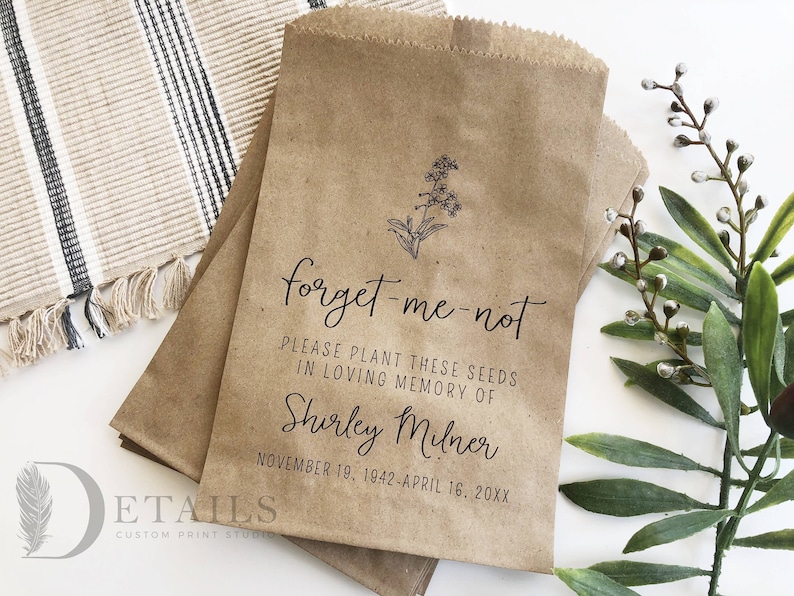 Memorial Gift Bags, Funeral Favors, Celebration of Life Ceremony ...