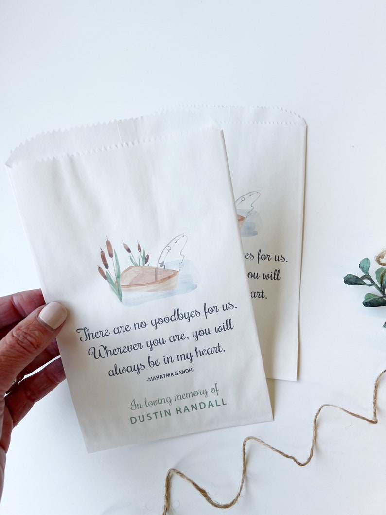 Memorial Gift Bags Personalized Memorial Gift Bags Funeral - Etsy