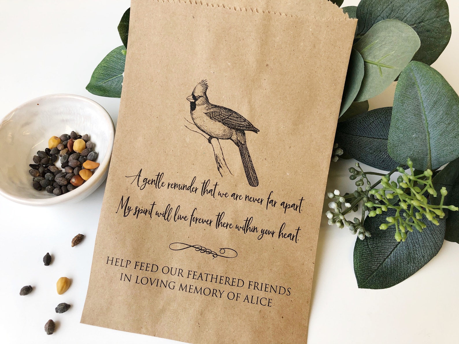 Beautiful Cardinal Poem Memorial Gift Bags Perfect for - Etsy