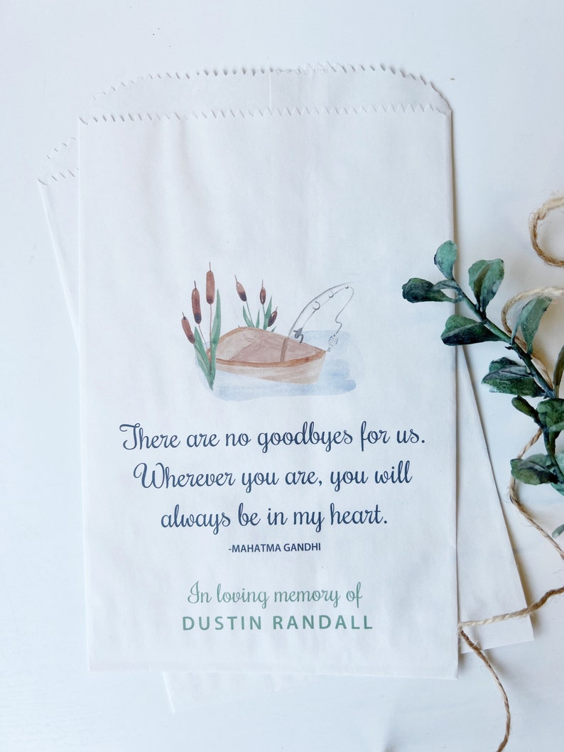 Memorial Gift Bags, Personalized Memorial Gift Bags, Funeral Favor Bags ...