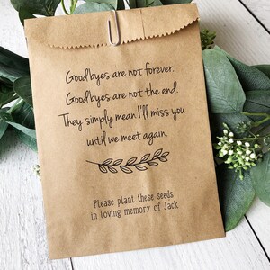 Memorial Gift Bags, Funeral Favors, Celebration of Life, Condolence ...