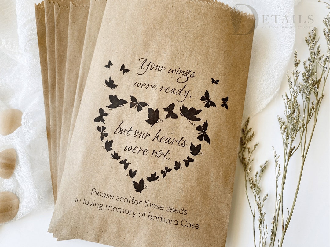 Funeral Favor Bags, Memorial Gift Bags, Great for Wildflowers or Seeds ...