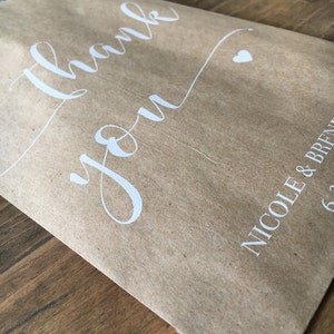 Wedding Thank You Bags, Thank You Rustic Candy Buffet Sacks, Custom ...