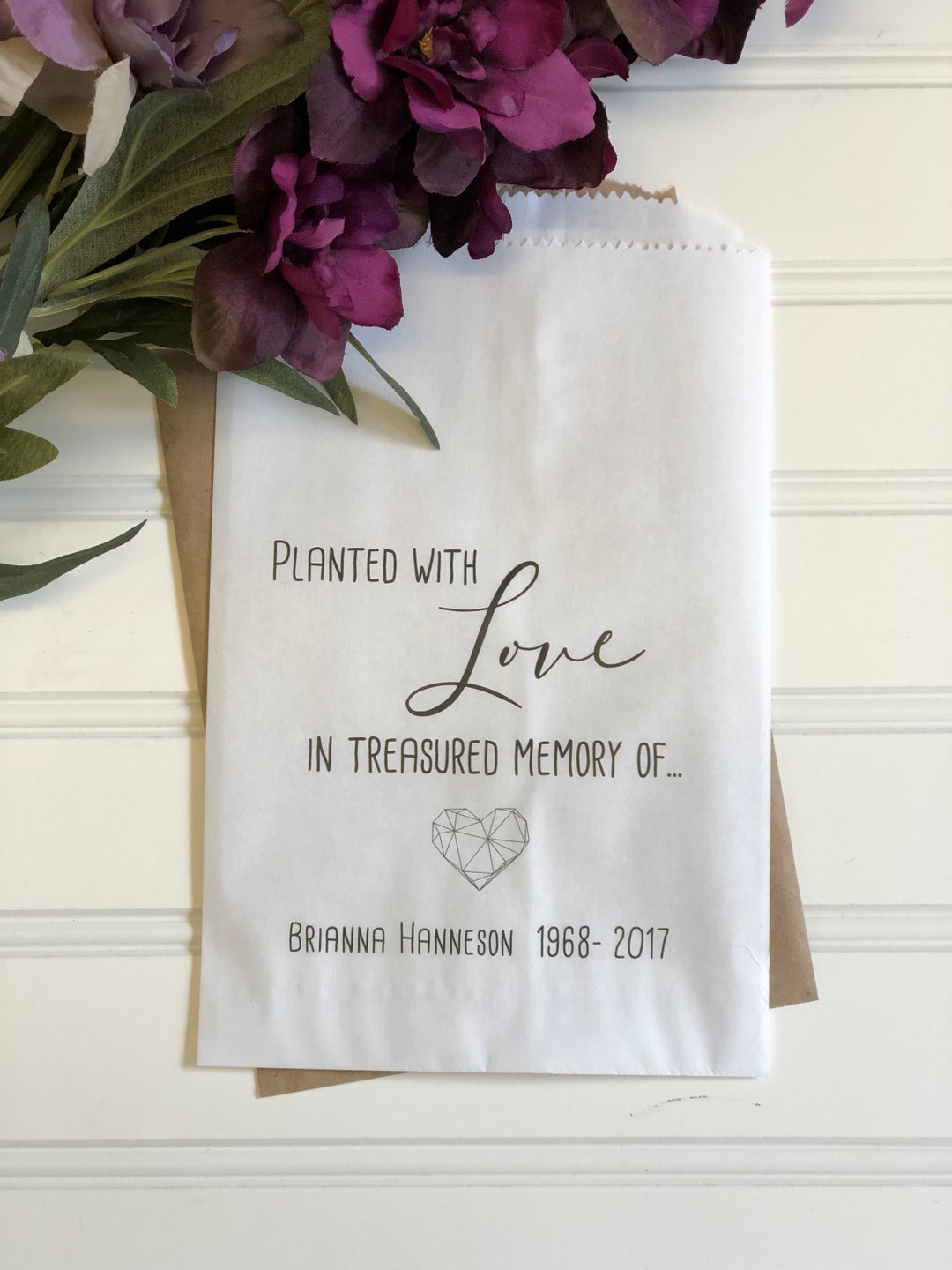 Memorial Gift Bags, Funeral Favors, Celebration of Life, Condolence ...