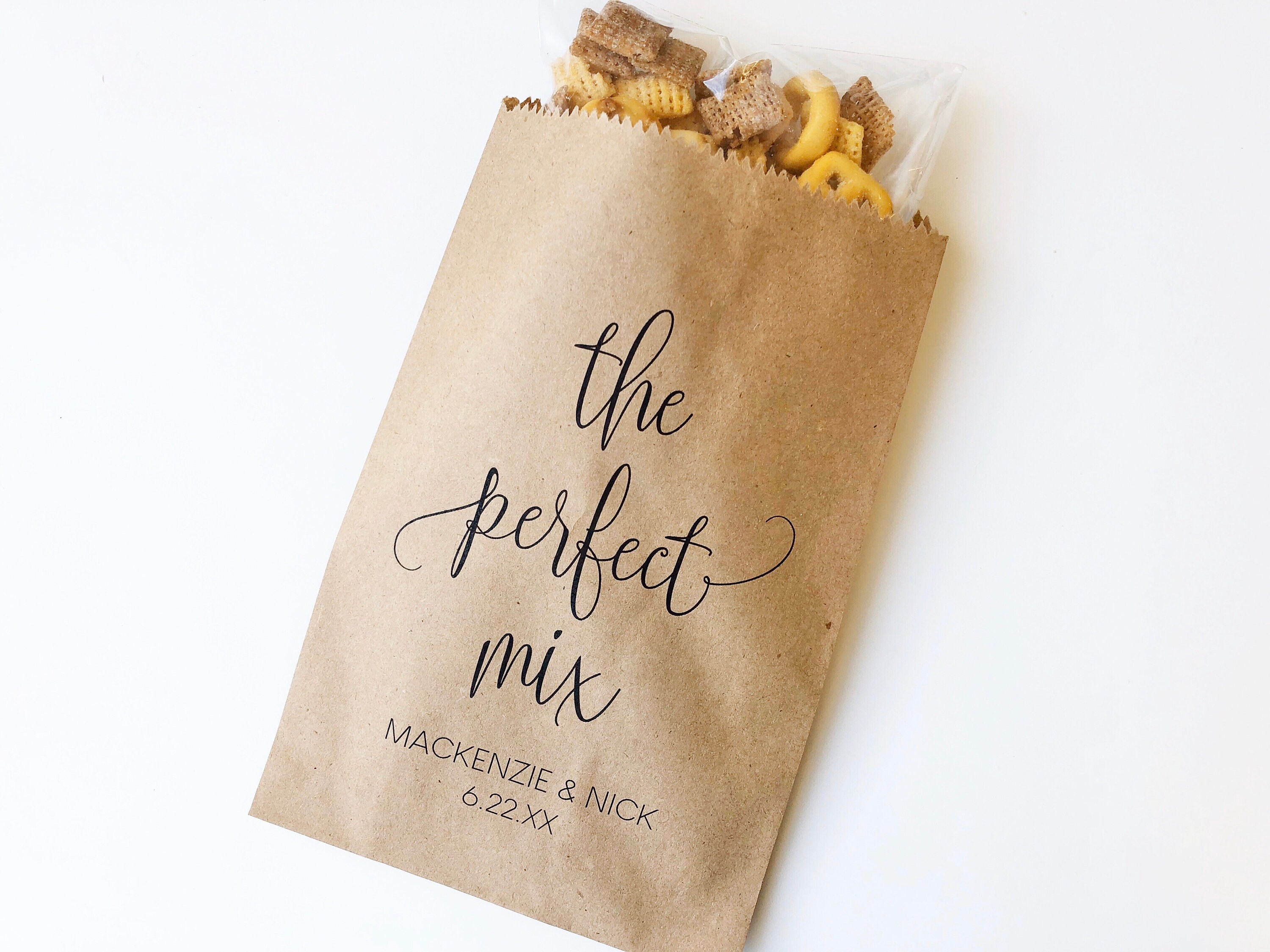 Wedding Trail Mix Snack Bar Buffet Bags, Favor Bags, Candy Bar Bags ...