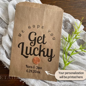 Personalized Lottery Ticket Bags, Scratch Ticket Wedding Favor Bags ...