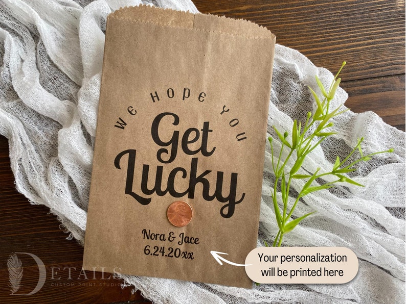 Personalized Lottery Ticket Bags, Scratch Ticket Wedding Favor Bags ...