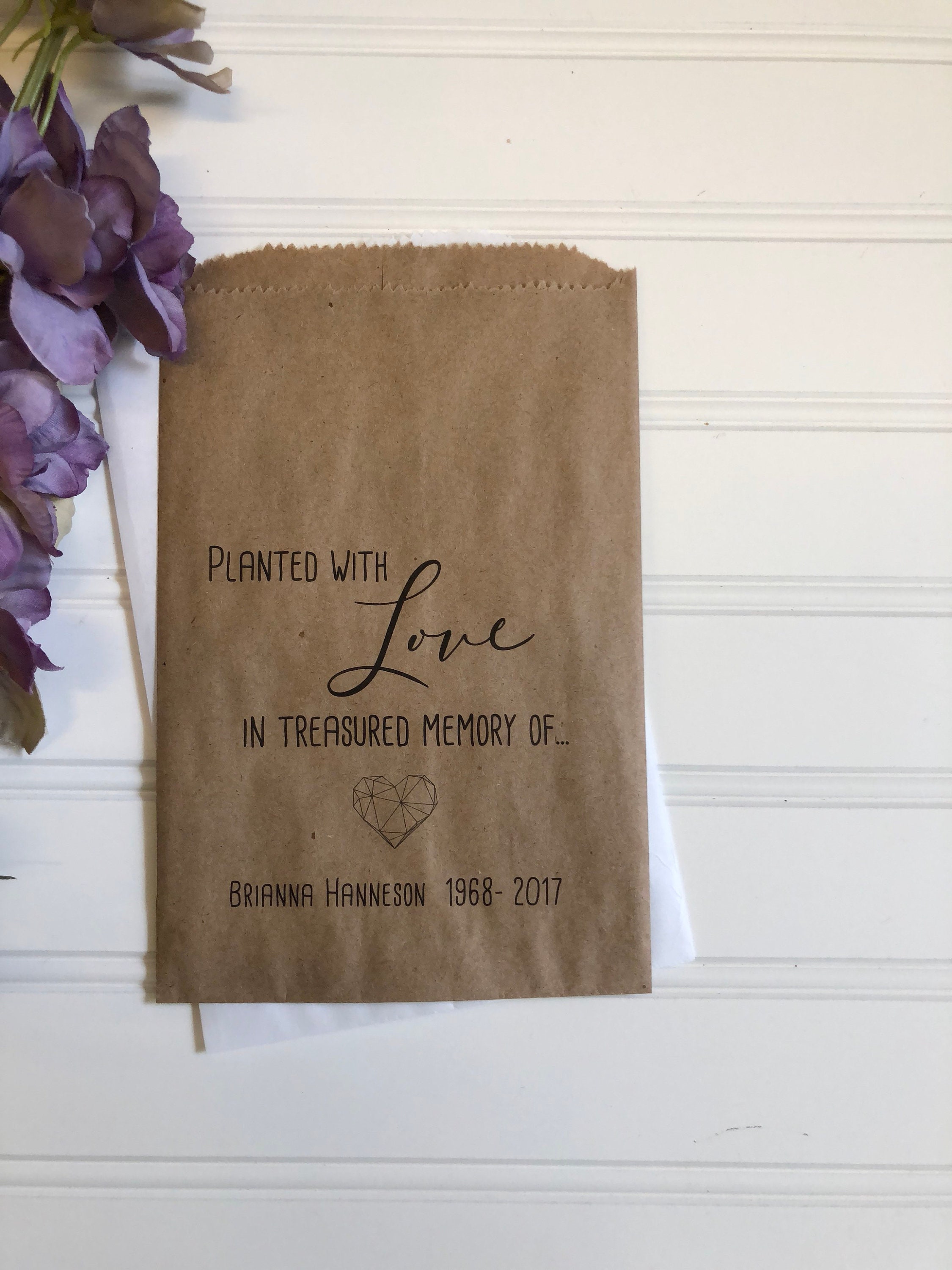 Memorial Gift Bags Funeral Favors Celebration of Life | Etsy