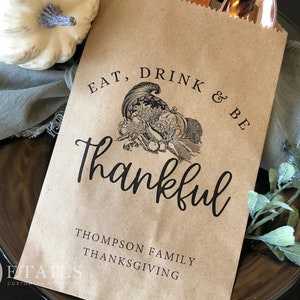 Thanksgiving Treat Bags, Fall Utensils Bags, Festive Party Favors ...