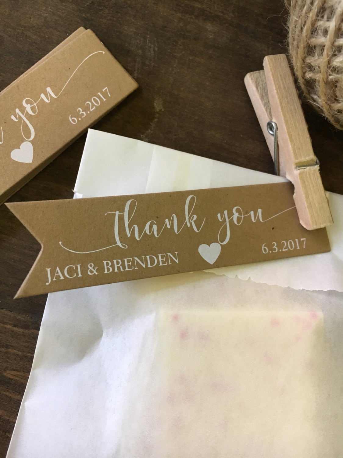 Thank You Tags, Personalized Wedding Favors, Tags, Custom Tags, Bridal ...