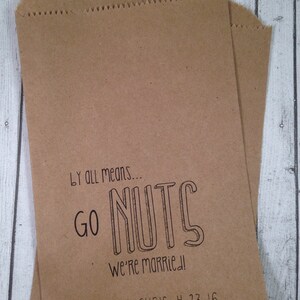 Go Nuts Wedding Favor Bag - Pistachio Favors - Candied Nuts -pecan ...