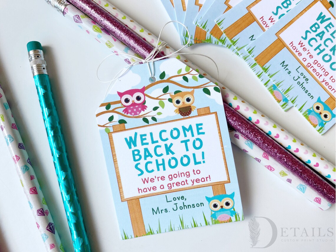 Welcome Back to School Gift Tags, Student Gift Tags, First Day of ...