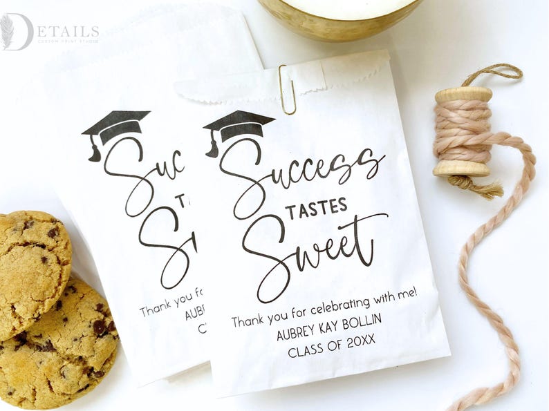 Personalized Graduation Favor Bags, Custom Grad Party Cookie or Candy ...