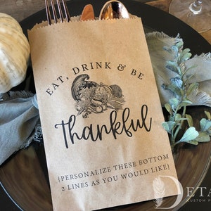 Thanksgiving Treat Bags, Fall Utensils Bags, Festive Party Favors ...